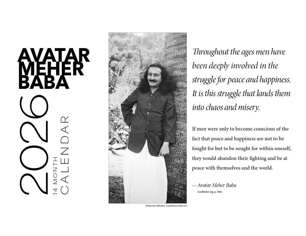 2026 Meher Baba CALENDAR – Meher Baba Information